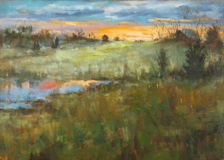 HaiFan Huang - HaiFan Huang Impressionist Original Oil Painting "Sunset ...