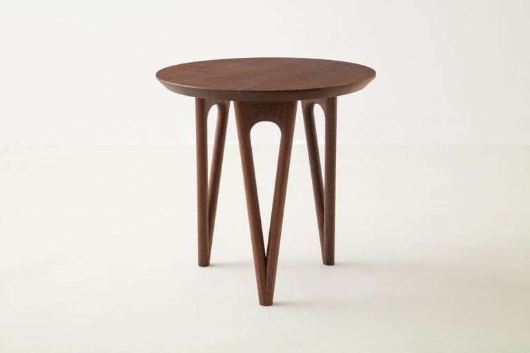 Hair Pin End, Side Table Shown in Black Walnut 18D x 18H, Made in USA ...