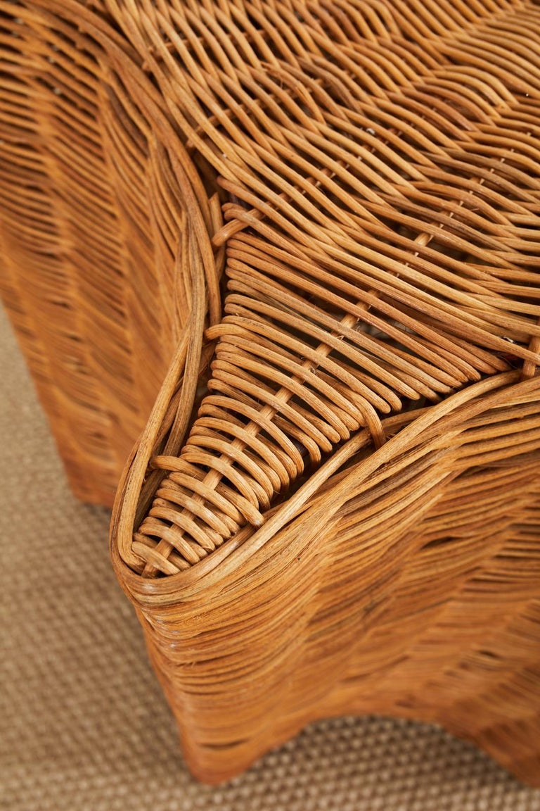 Haitian Organic Modern Woven Rattan Starfish Dining Table For Sale at ...