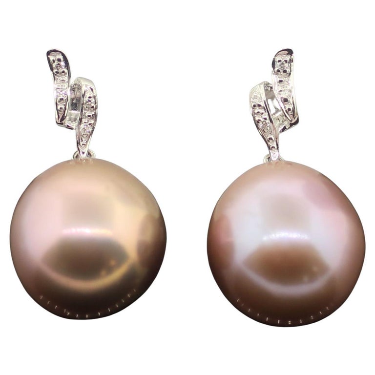 Hakimoto by Jewel Of Ocean 18k White Gold Diamond Baroque Pearl ...
