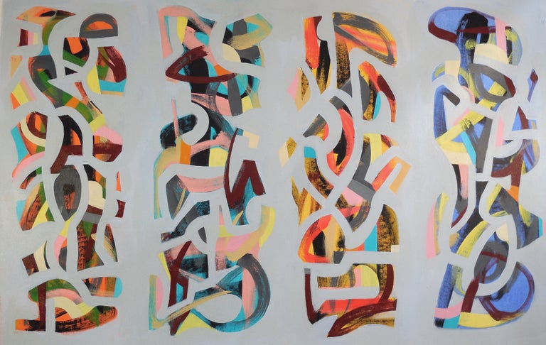 Hal Mayforth - Totems, Painting, Acrylic on Canvas For Sale at 1stDibs