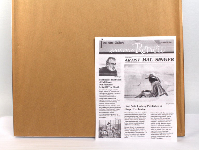 Hal Singer Oil on Canvas Painting of a Woman with Seagulls For Sale at ...