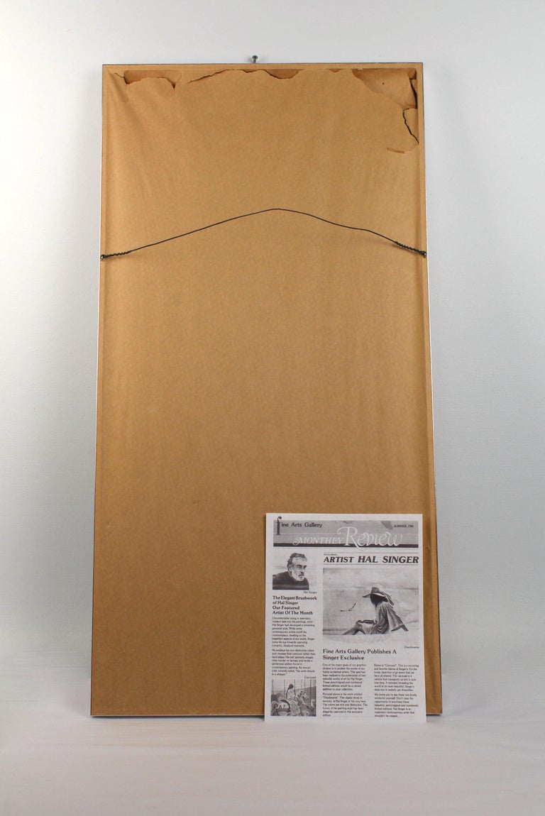 Hal Singer Oil on Canvas Painting of a Woman with Seagulls For Sale at ...