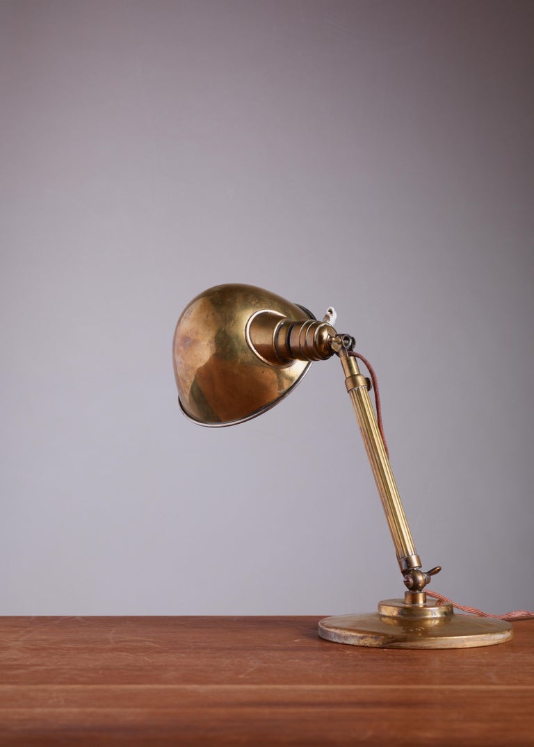 Hala Brass Table Lamp with Telescope Arm, Netherlands, 1930s For Sale ...