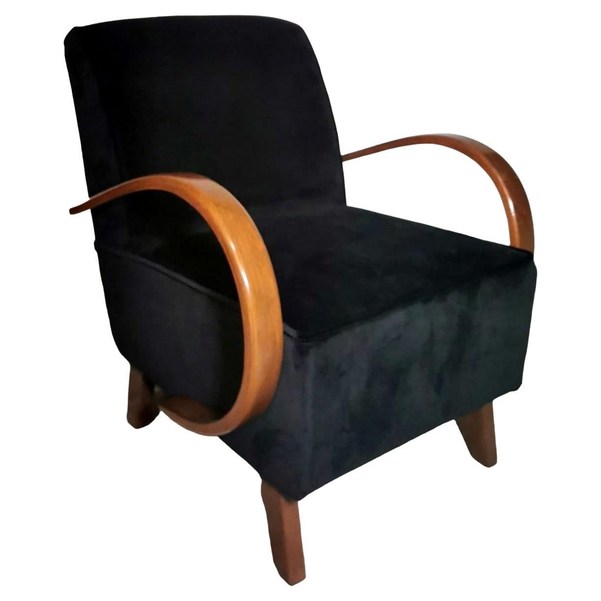 Pair of Jindrich Halabala H-237 Art Deco Armchairs For Sale at 1stDibs
