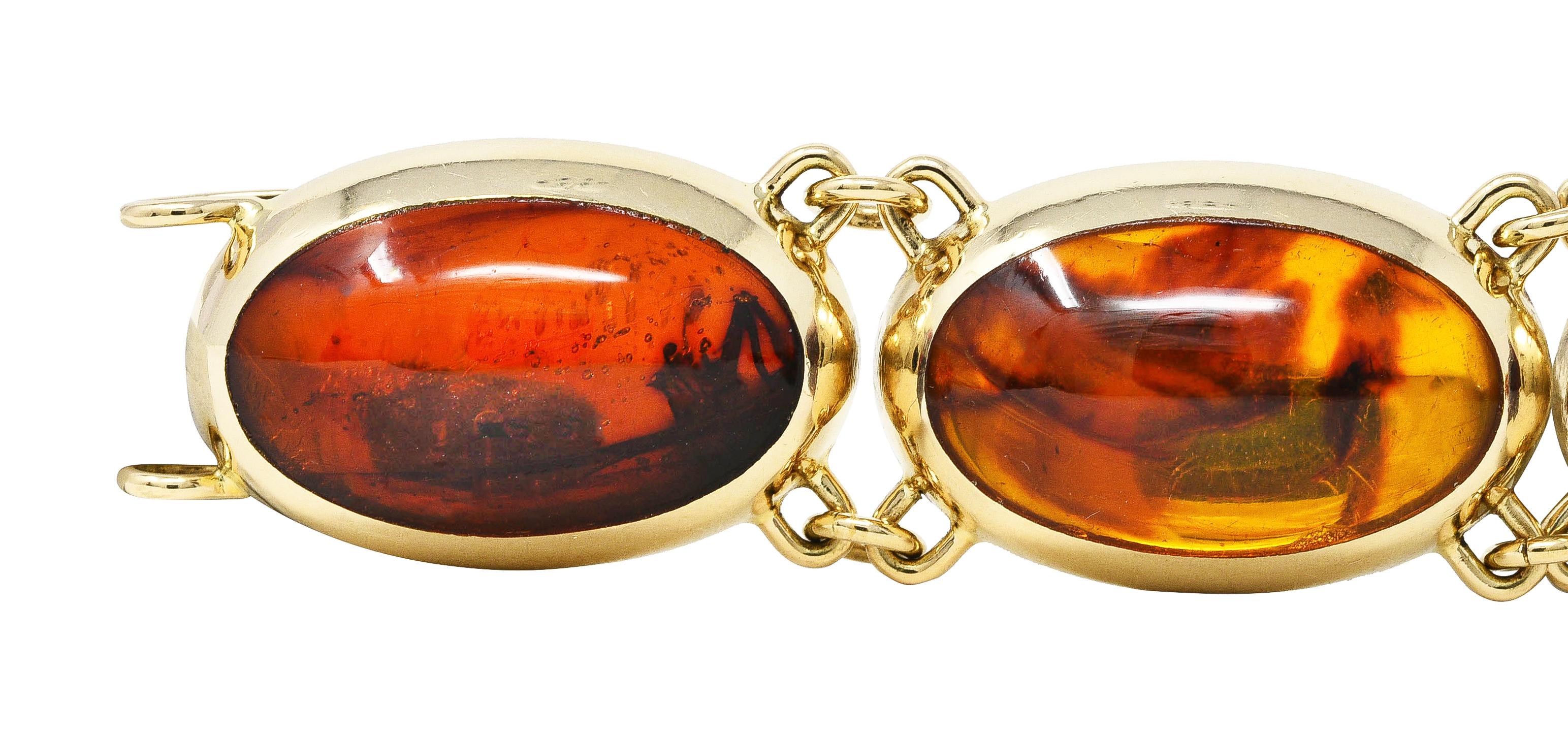 Halberstadt Willy Fagert Modernist Baltic Amber 14 Karat Gold Insect ...