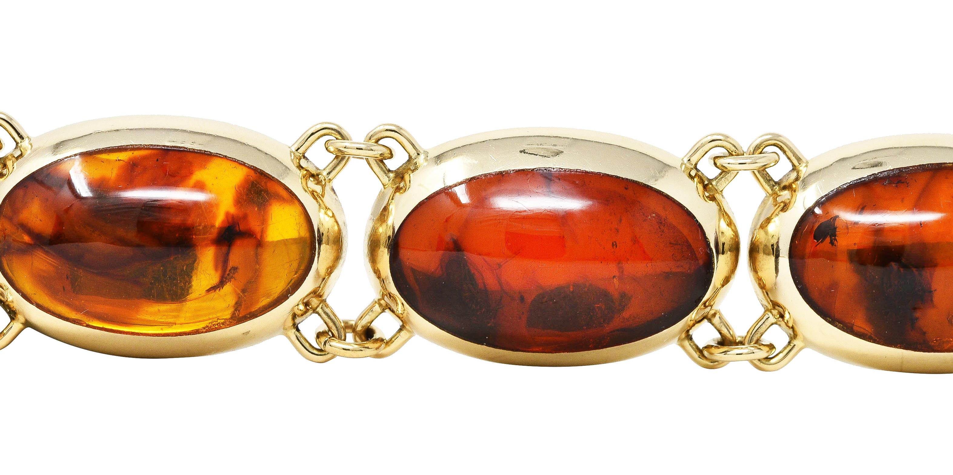 Halberstadt Willy Fagert Modernist Baltic Amber 14 Karat Gold Insect ...