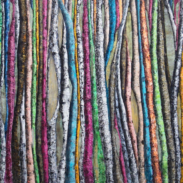 Haleh Mashian - "Vivace" - Backlit Muticolor LED Textured Mixed Media ...