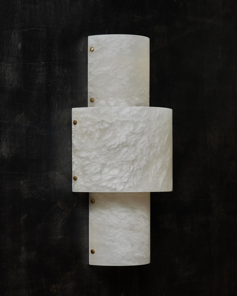 Half Cylinder Alabaster Wall Sconces For Sale at 1stDibs