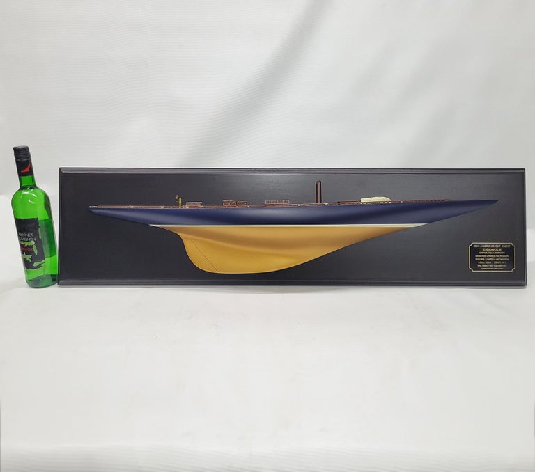 Half Model of the J Class Yacht Endeavor - Gold For Sale at 1stDibs