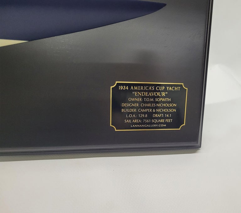 Half Model of the J Class Yacht Endeavor - Gold For Sale at 1stDibs