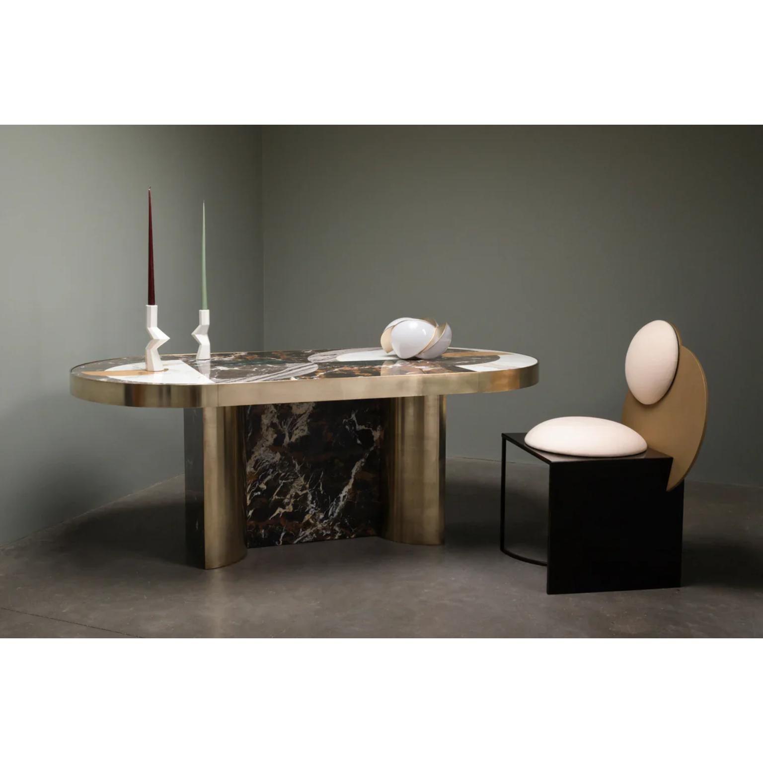 Half Moon Classic Dining Table by Bohinc Studio For Sale at 1stDibs