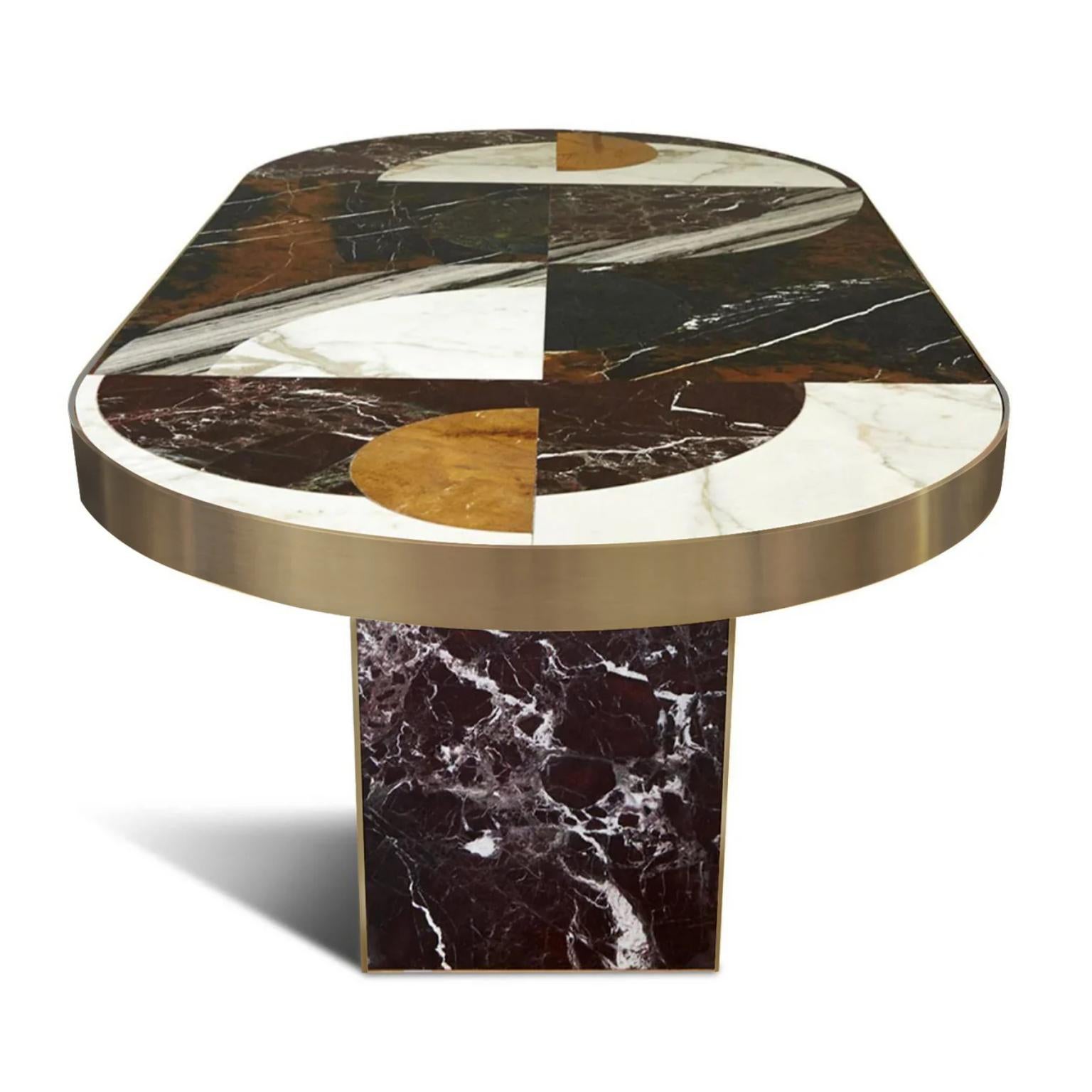 Half Moon Classic Dining Table by Bohinc Studio For Sale at 1stDibs