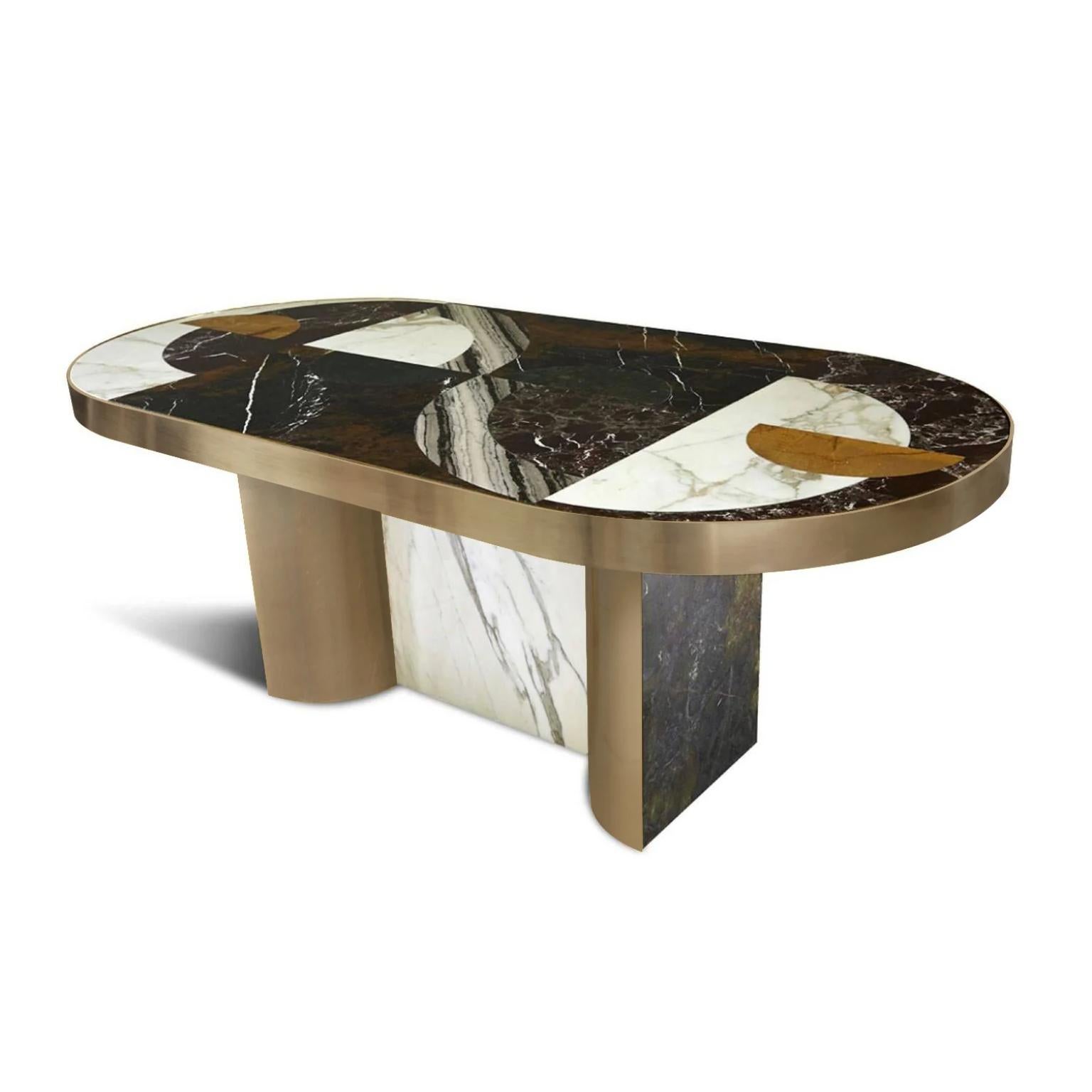 Half Moon Classic Dining Table by Bohinc Studio For Sale at 1stDibs