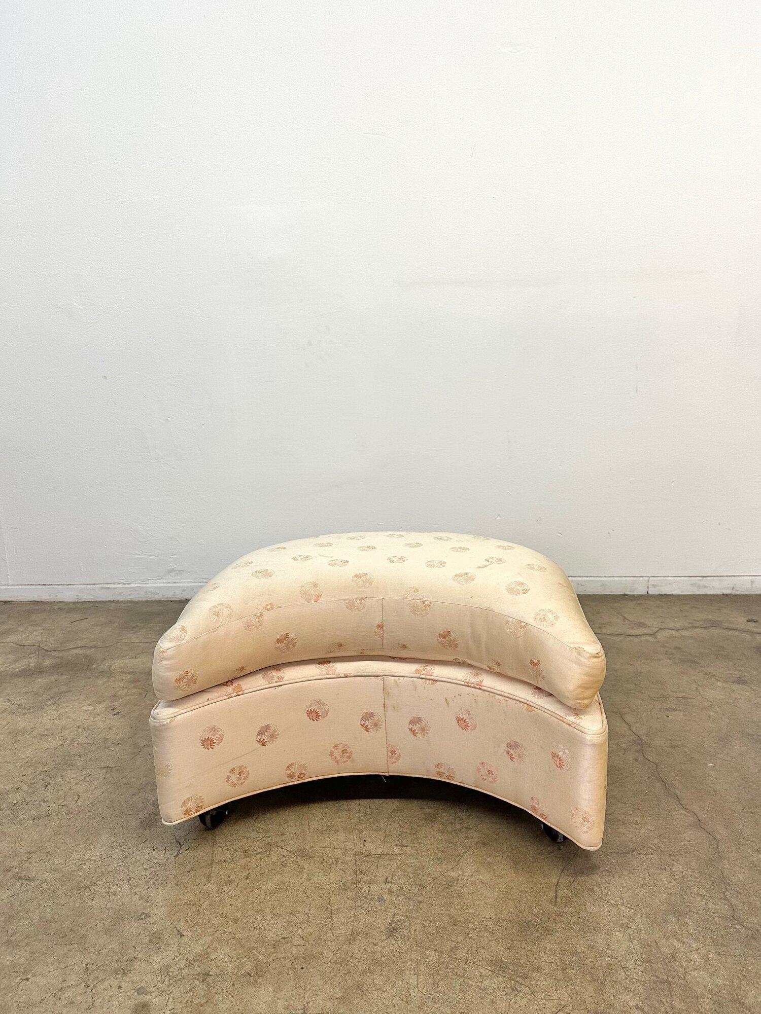 Half Moon Lounge Chair and Ottoman For Sale at 1stDibs