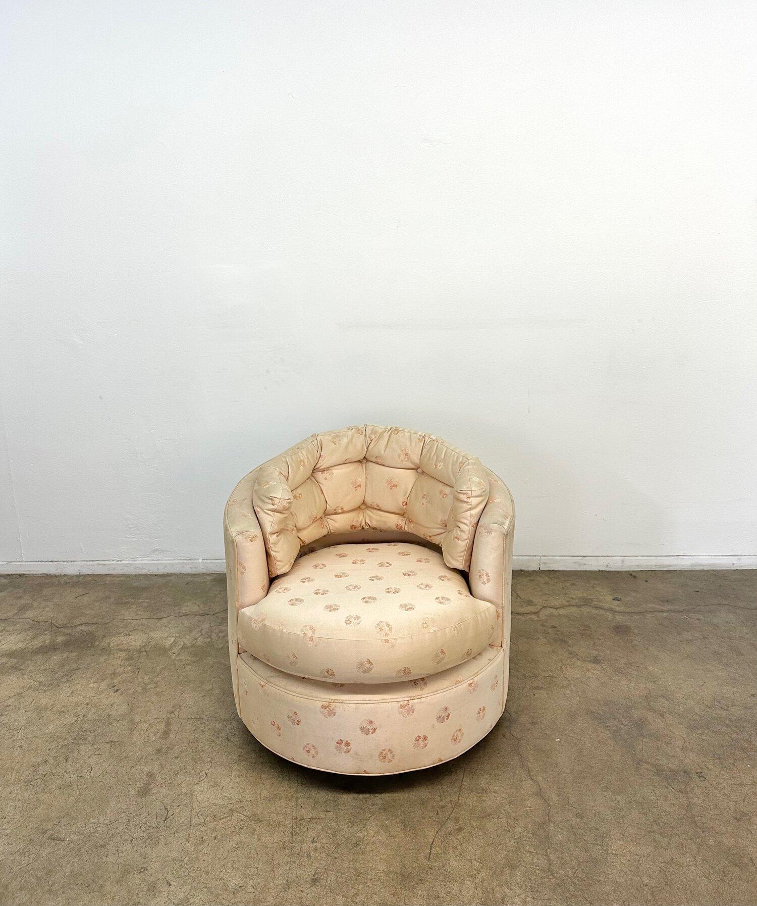 Half Moon Lounge Chair and Ottoman For Sale at 1stDibs