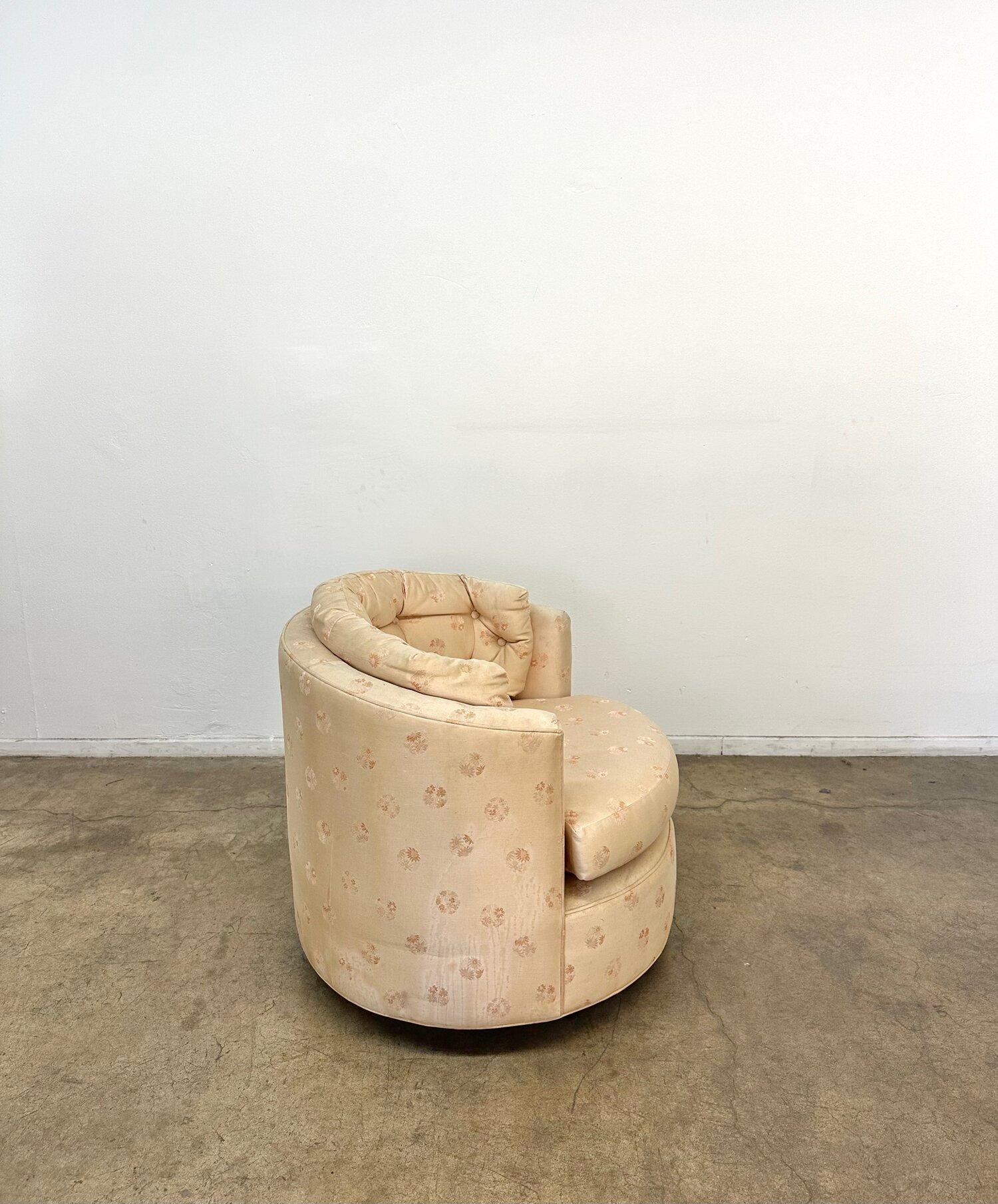 Half Moon Lounge Chair and Ottoman For Sale at 1stDibs