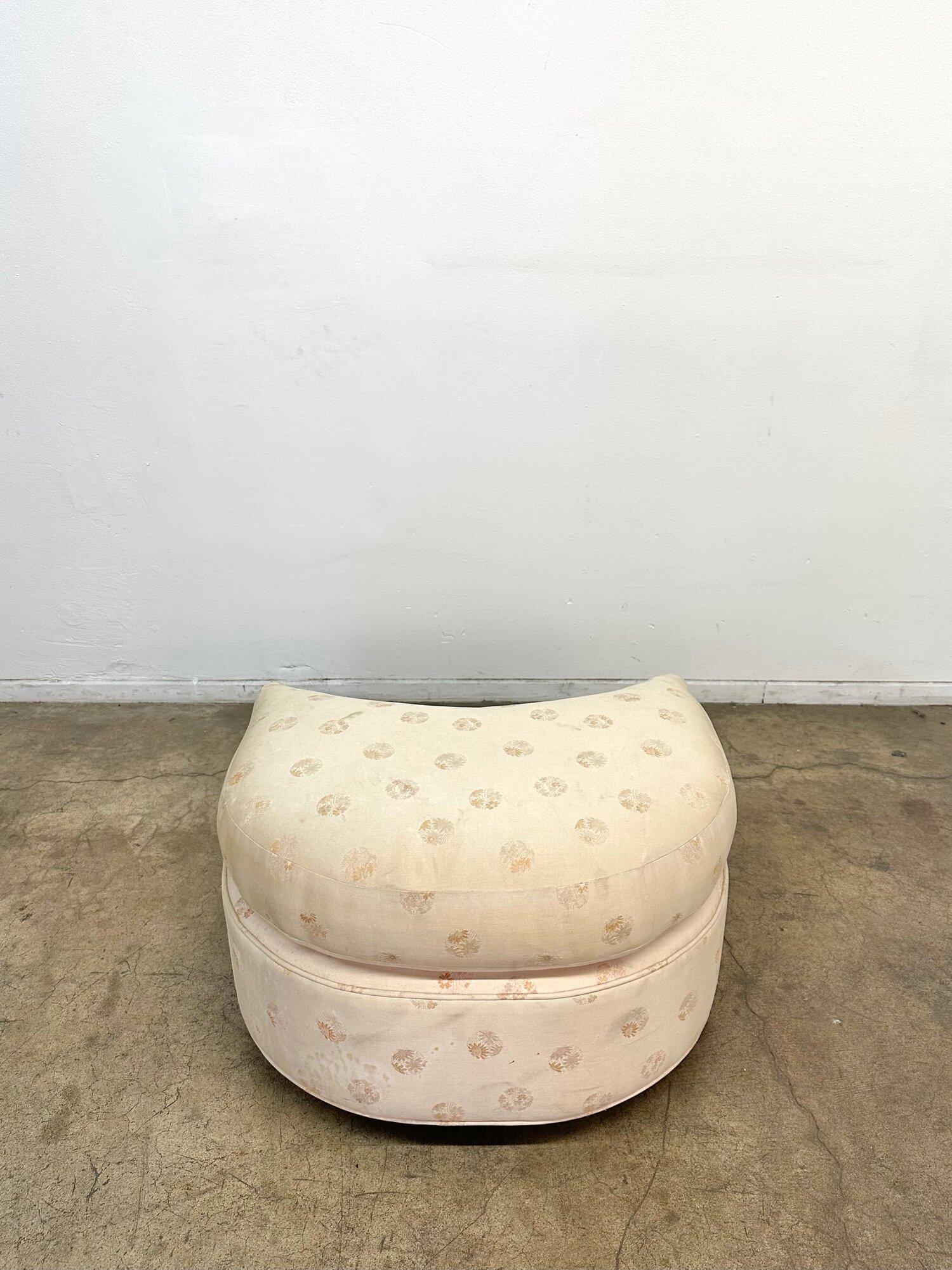 Half Moon Lounge Chair and Ottoman For Sale at 1stDibs