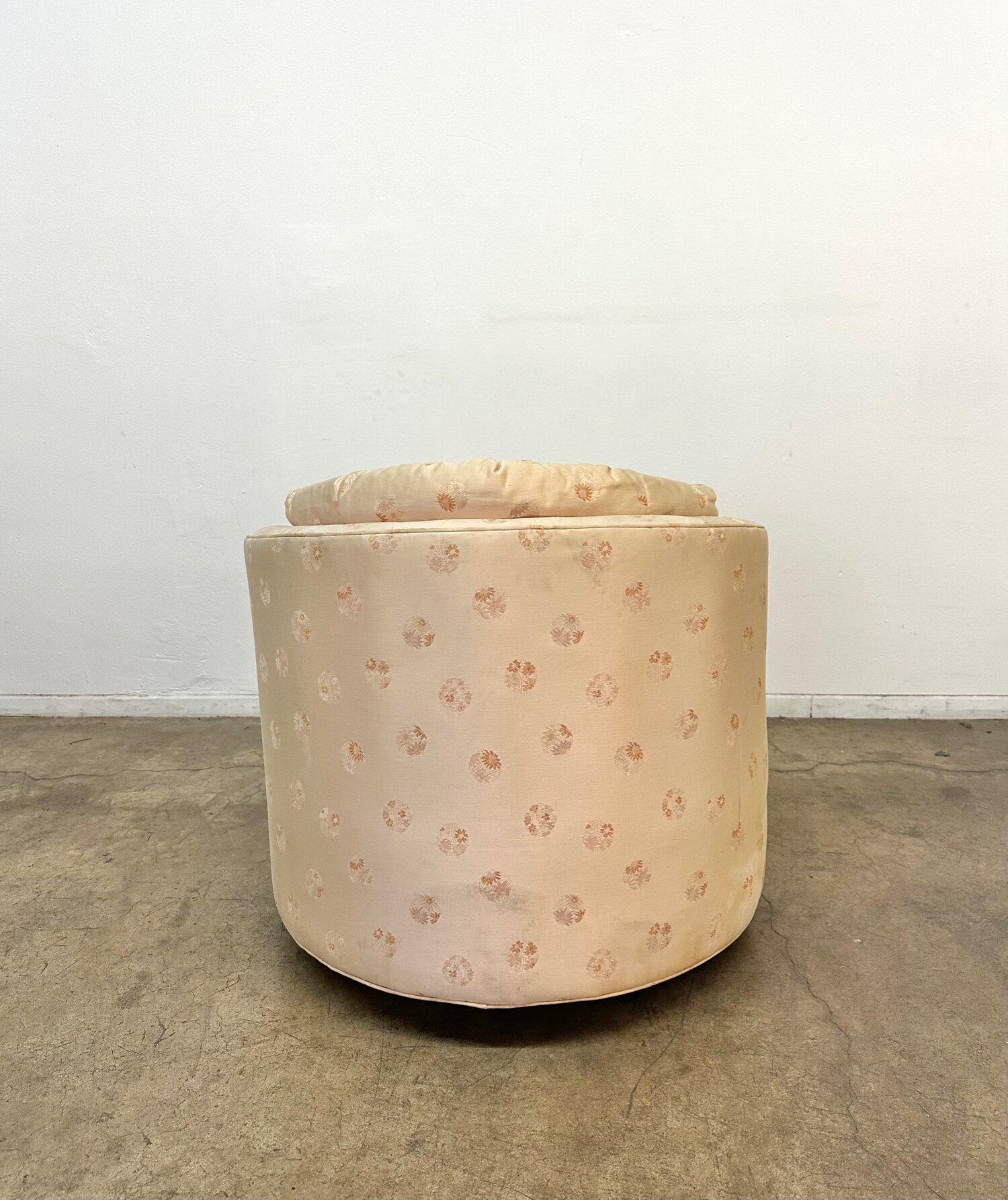 Half Moon Lounge Chair and Ottoman For Sale at 1stDibs