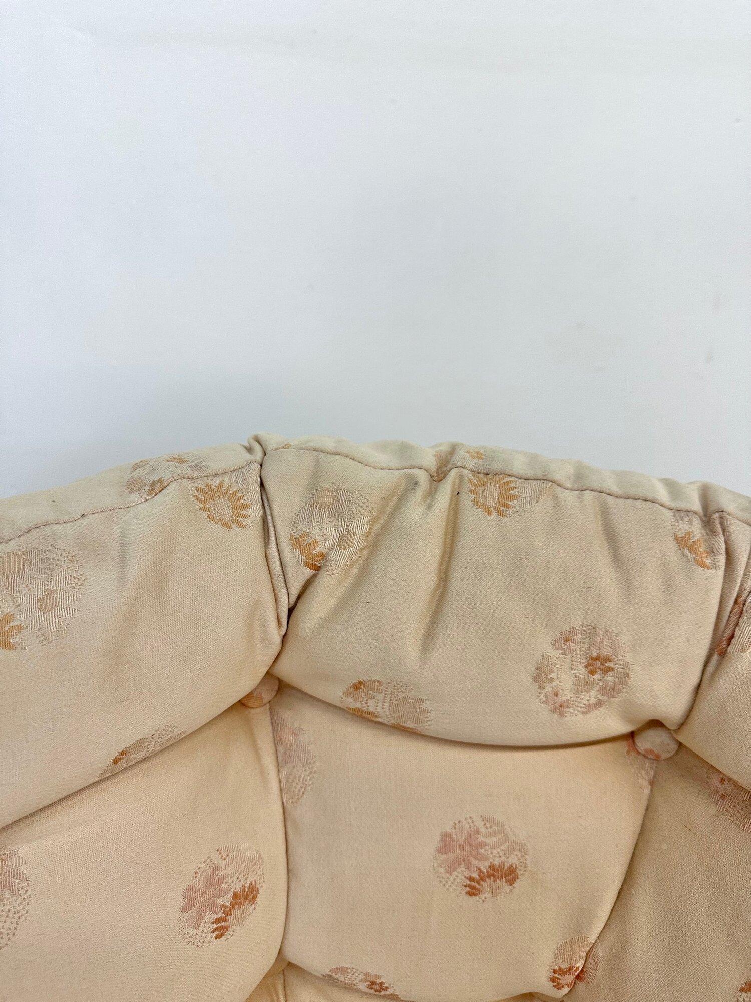 Half Moon Lounge Chair and Ottoman For Sale at 1stDibs