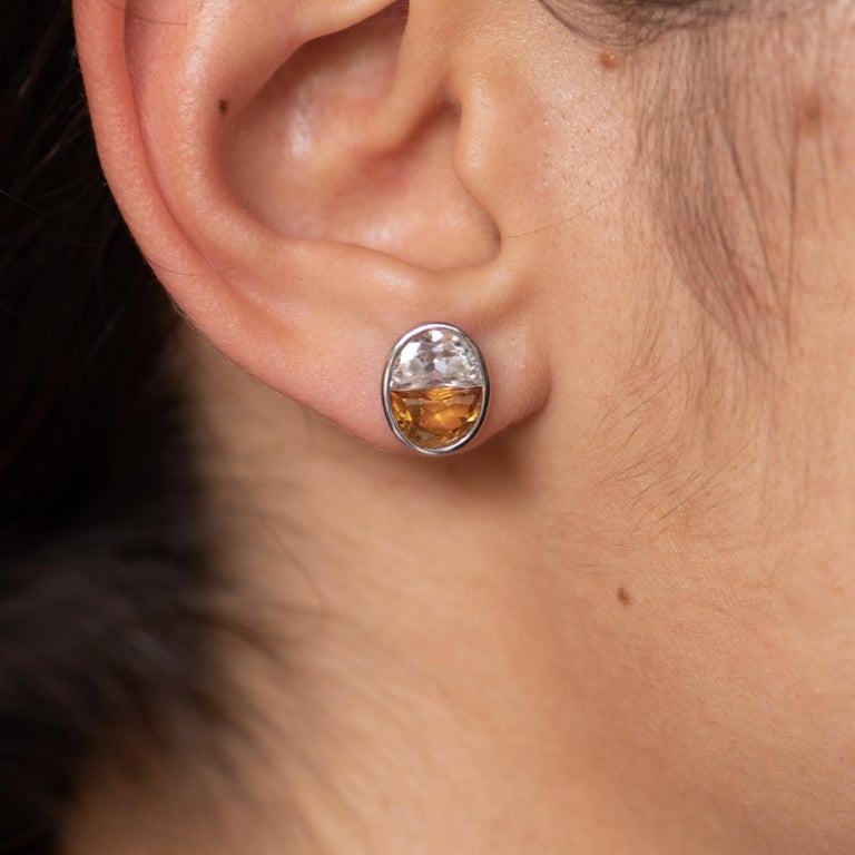 Half Moon Sunrise Studs For Sale at 1stDibs