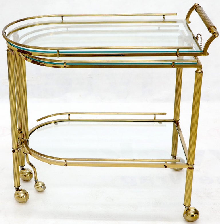 Half Oval Expandable Serving Cart Tray Table For Sale at 1stDibs | half ...