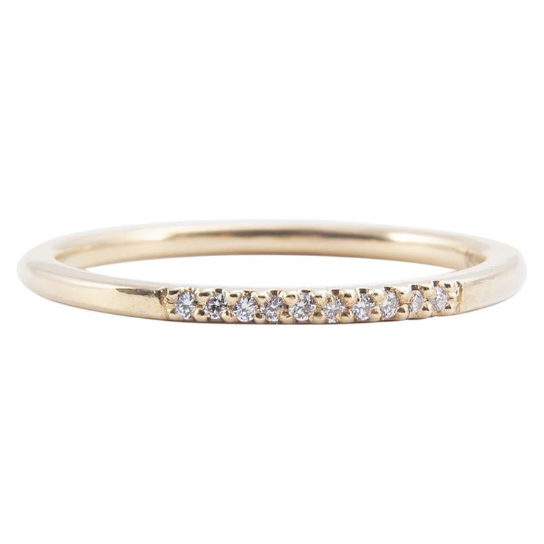 Half Pave Sapphire Band For Sale at 1stDibs