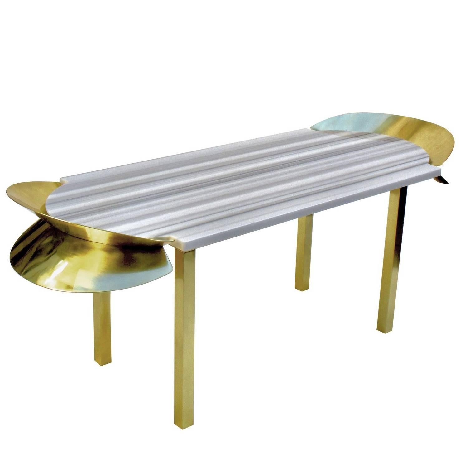 Carved Half Shell with Pearl Coffee Table at 1stDibs