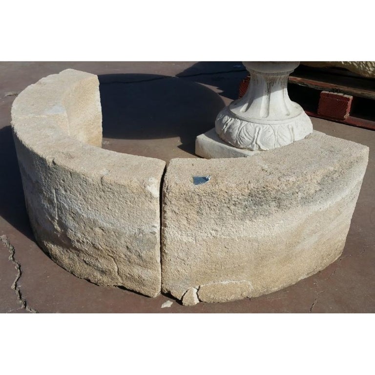 Half-Round Stone Fountain '3 Pieces' For Sale at 1stDibs