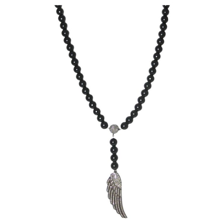 Half Wing Beaded Necklace For Sale at 1stDibs