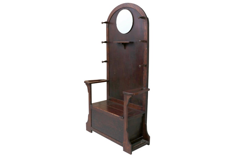 Hall Tree with Modern Lines, circa 1920 at 1stDibs