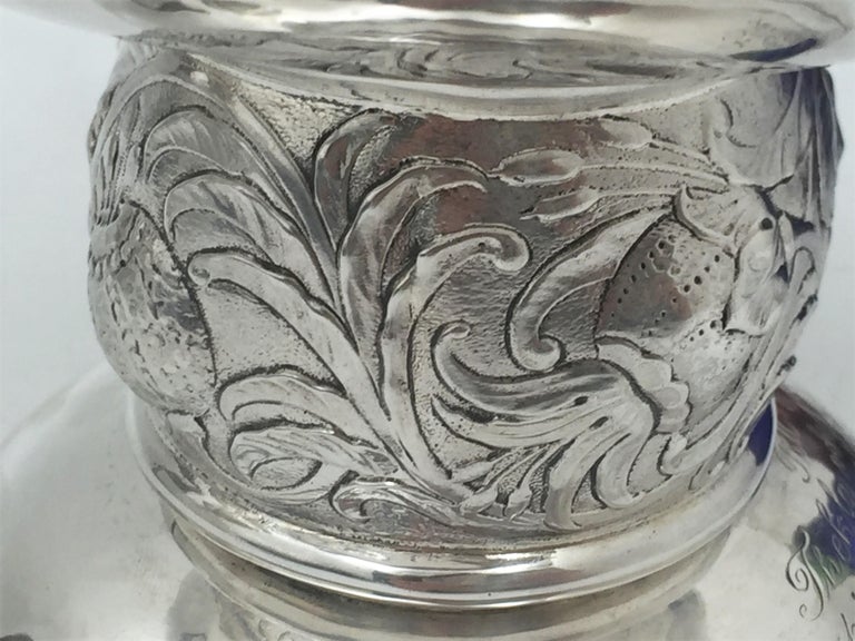 Hallberg Swedish Silver 1919 Art Nouveau Hand Hammered Compote Bowl For ...