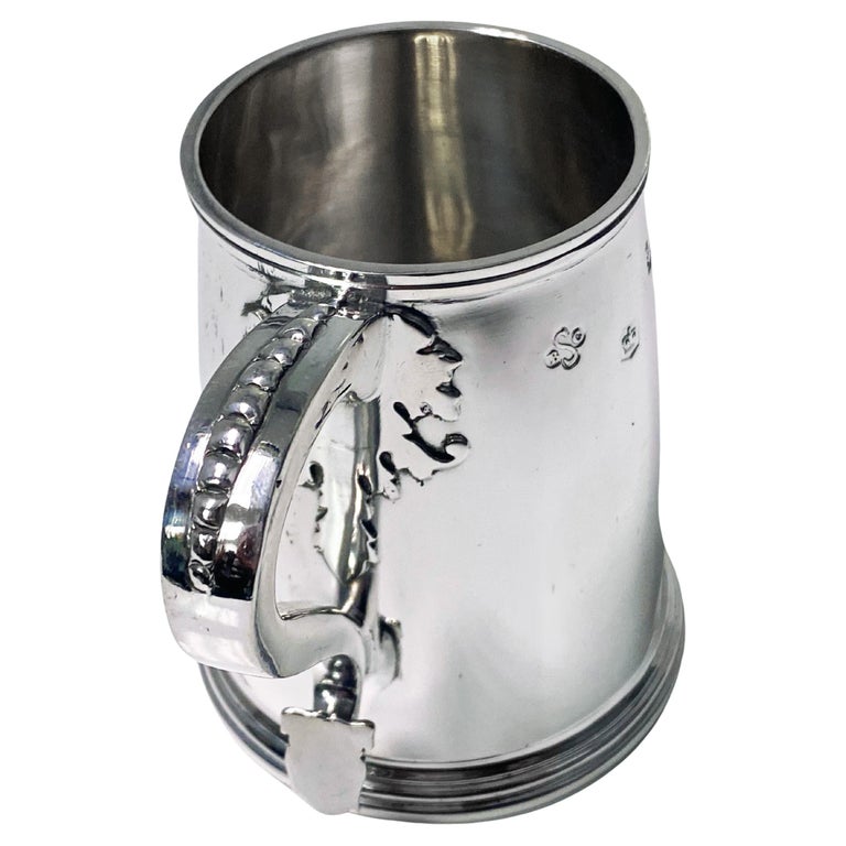 Hallmarked Britannia Standard '.950' Silver Small Tankard Cup For Sale ...