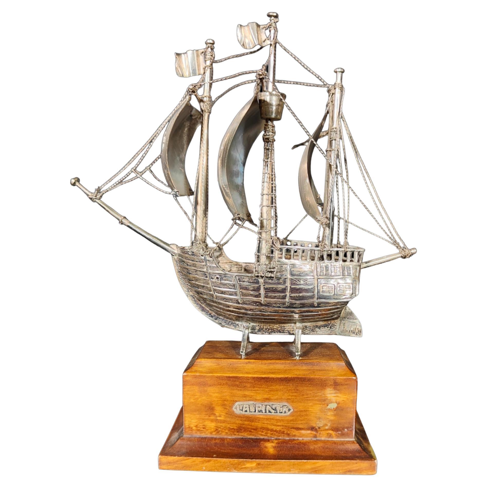 18th Century, Spanish Silver Roman Bireme Automaton Ship "Nef" For Sale ...
