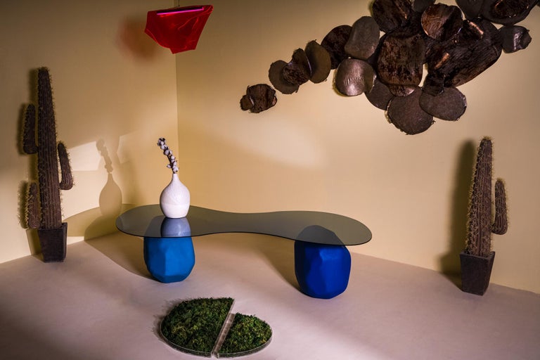 Hallucinations 005, Coffee Table, Glass Top, Hand Made in UAE For Sale ...