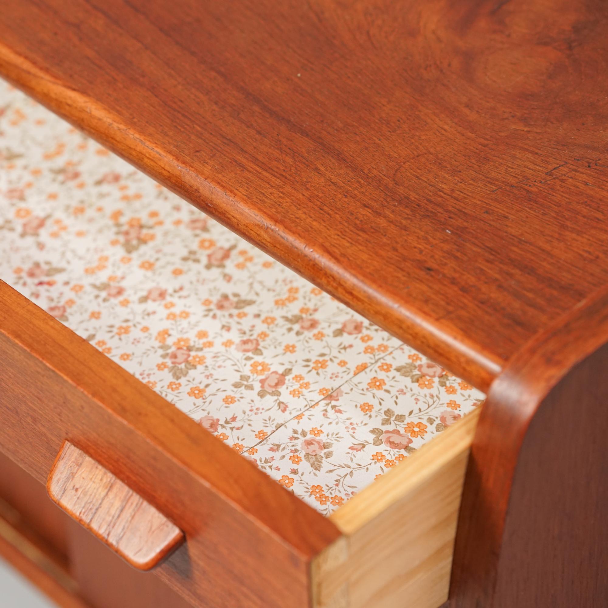 Hallway Mirror and Chest of Drawers Set, Denmark, 1960s For Sale at 1stDibs