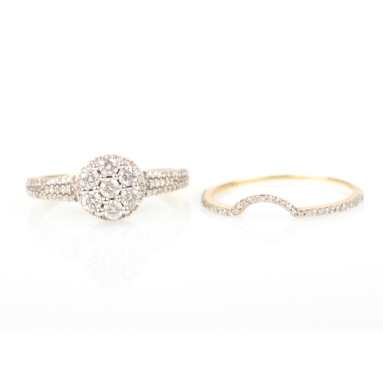 Customizable Halo Round Brilliant Cut Diamond Engagement Ring For Sale ...