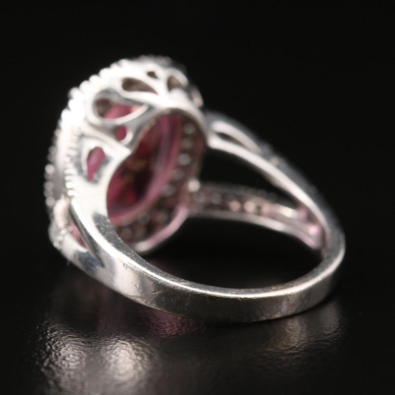 Customizable Halo Ruby Engagement Ring, Vintage Diamonds Engagement ...