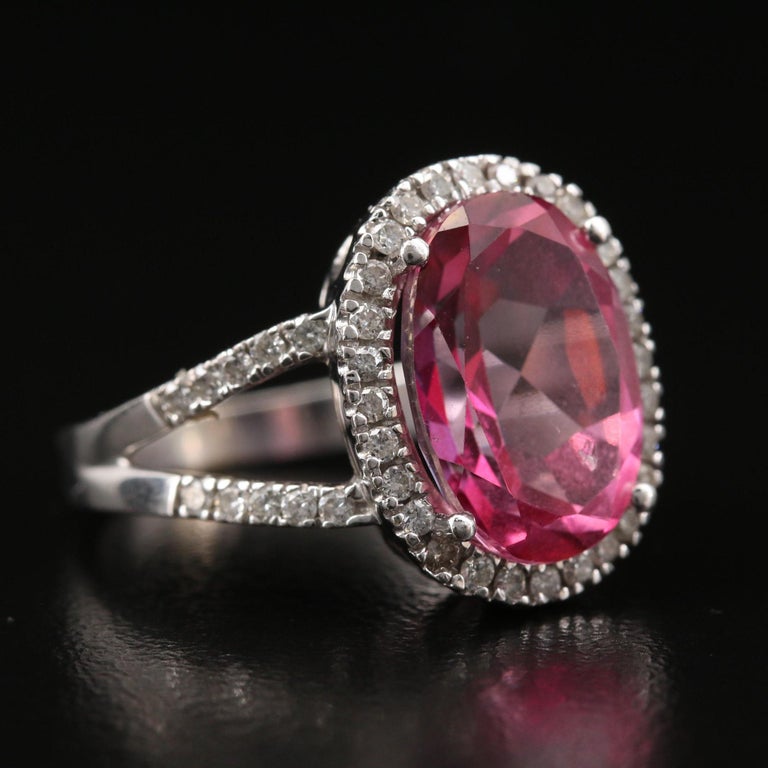 Customizable Halo Ruby Engagement Ring, Vintage Diamonds Engagement ...