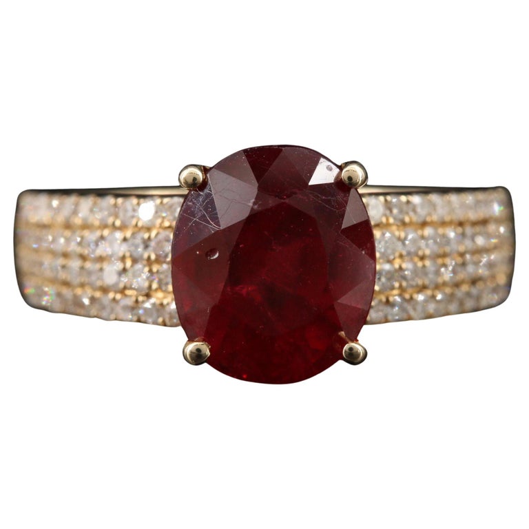 Customizable Halo Ruby Engagement Ring Vintage Diamonds Engagement Ring ...