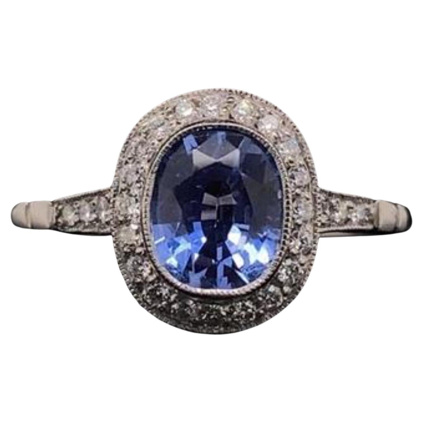 Customizable Sapphire Wedding Ring, Natural Sapphire Gold Statement ...