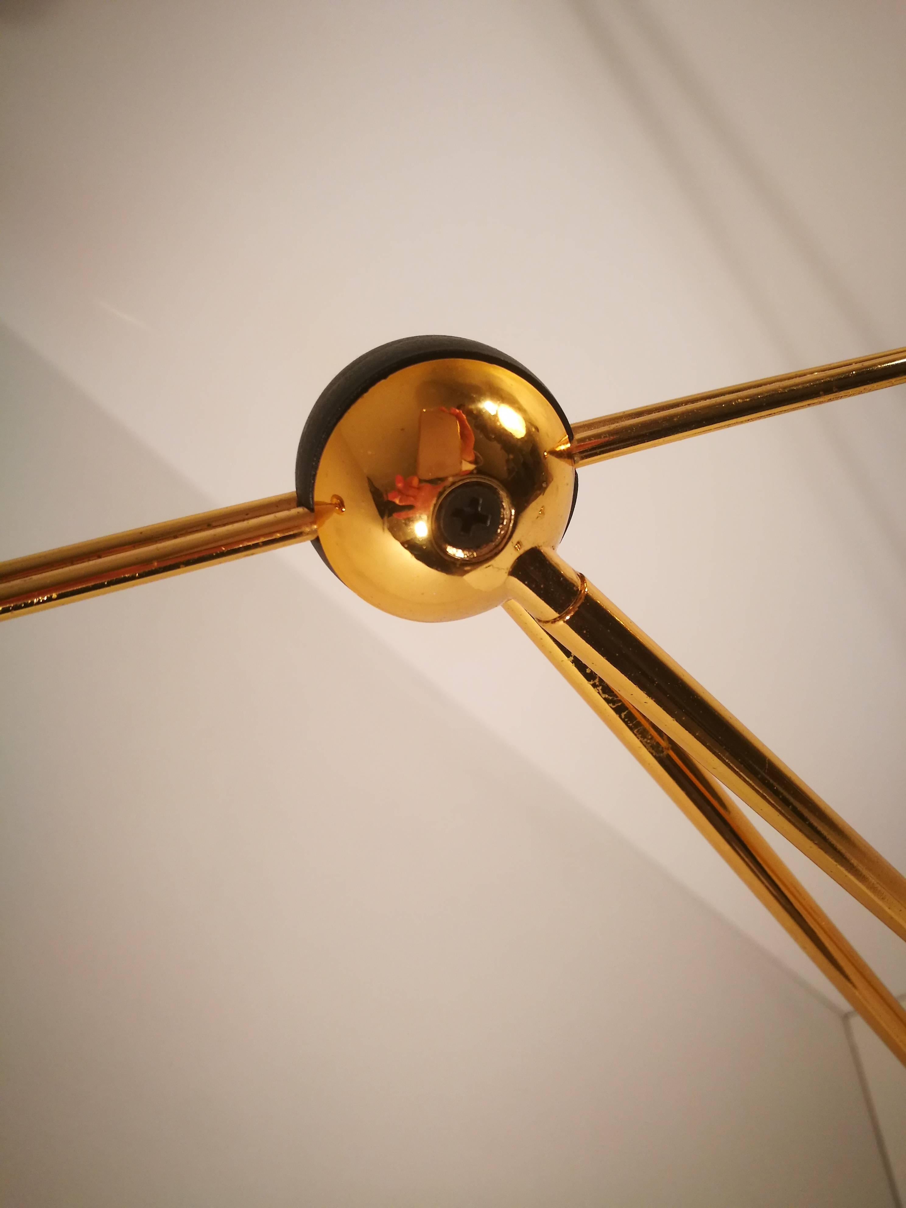 Halogen Floor Lamp "Yuki" from Stephano Cevoli Gold-Plated, 1980s at ...