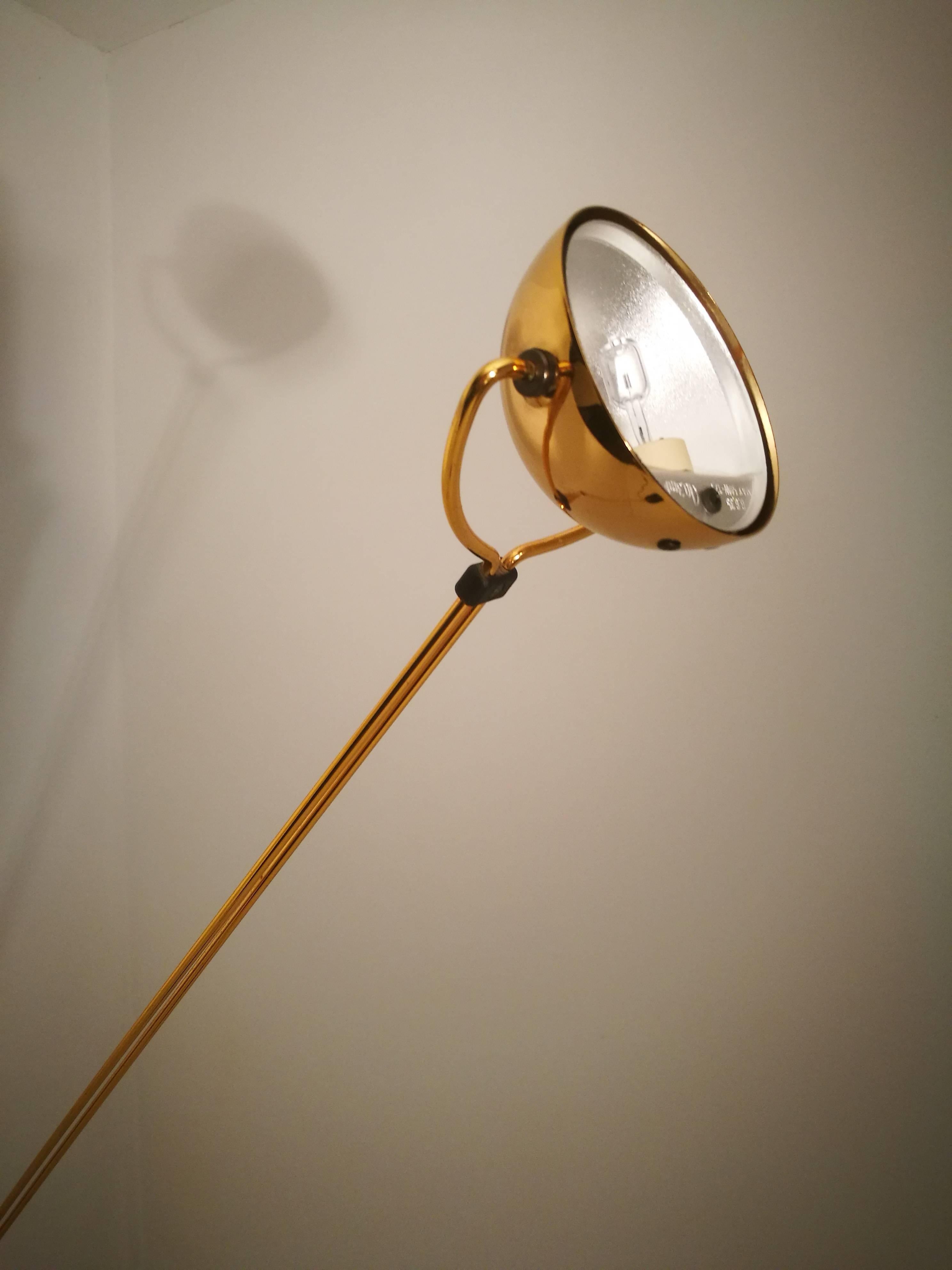 Halogen Floor Lamp "Yuki" from Stephano Cevoli Gold-Plated, 1980s at ...