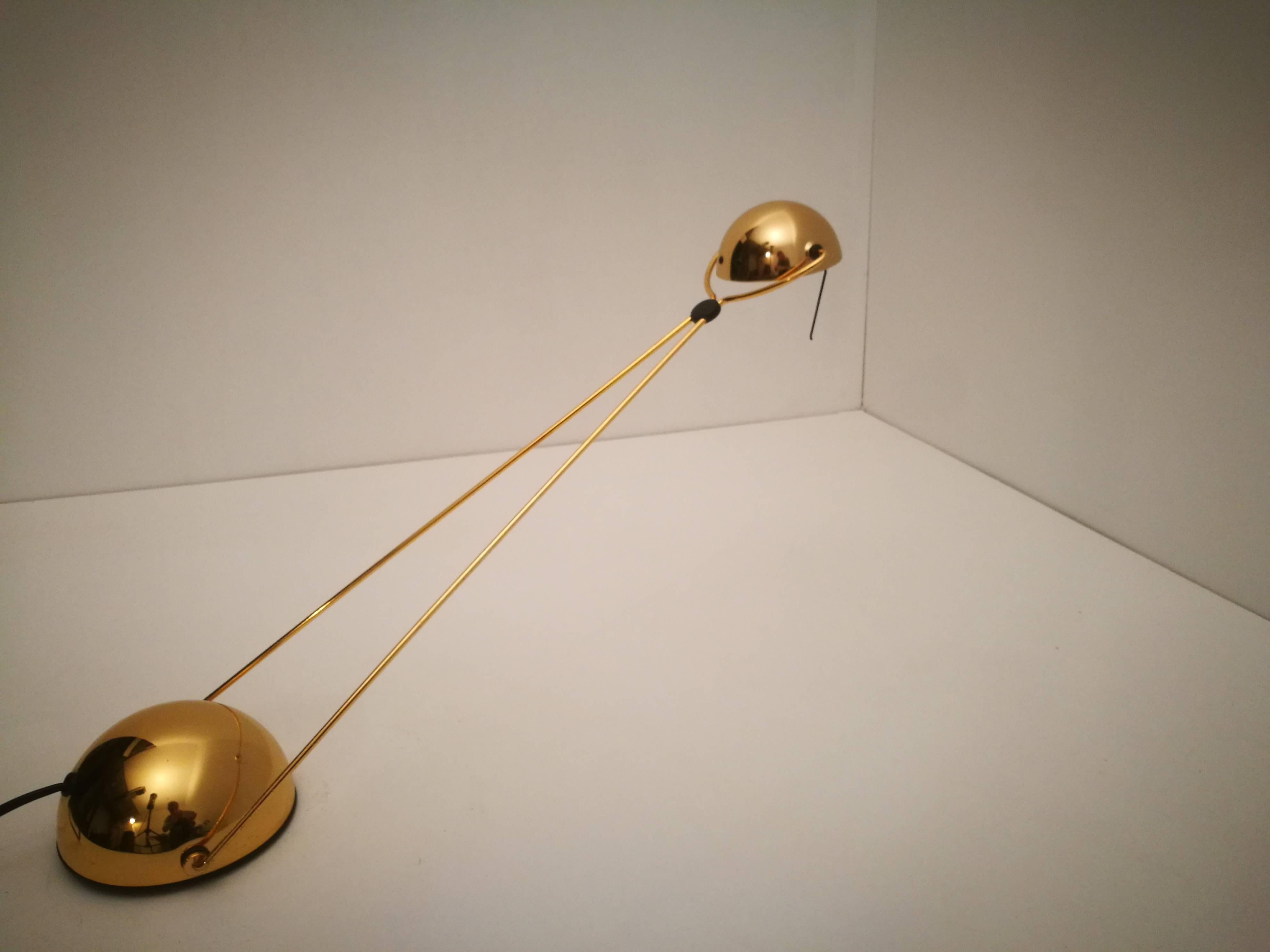 Halogen Floor Lamp "Yuki" from Stephano Cevoli Gold-Plated, 1980s at ...