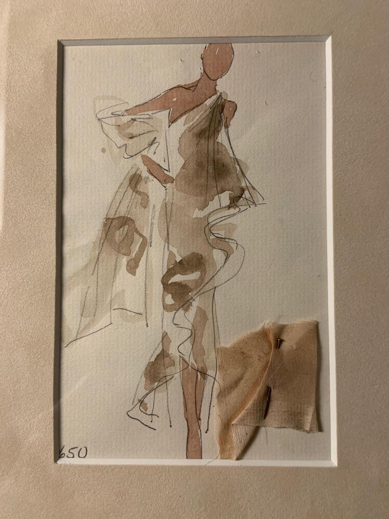 Halston 1970's Evening Gown Fashion Illustration by Joe Eula with ...
