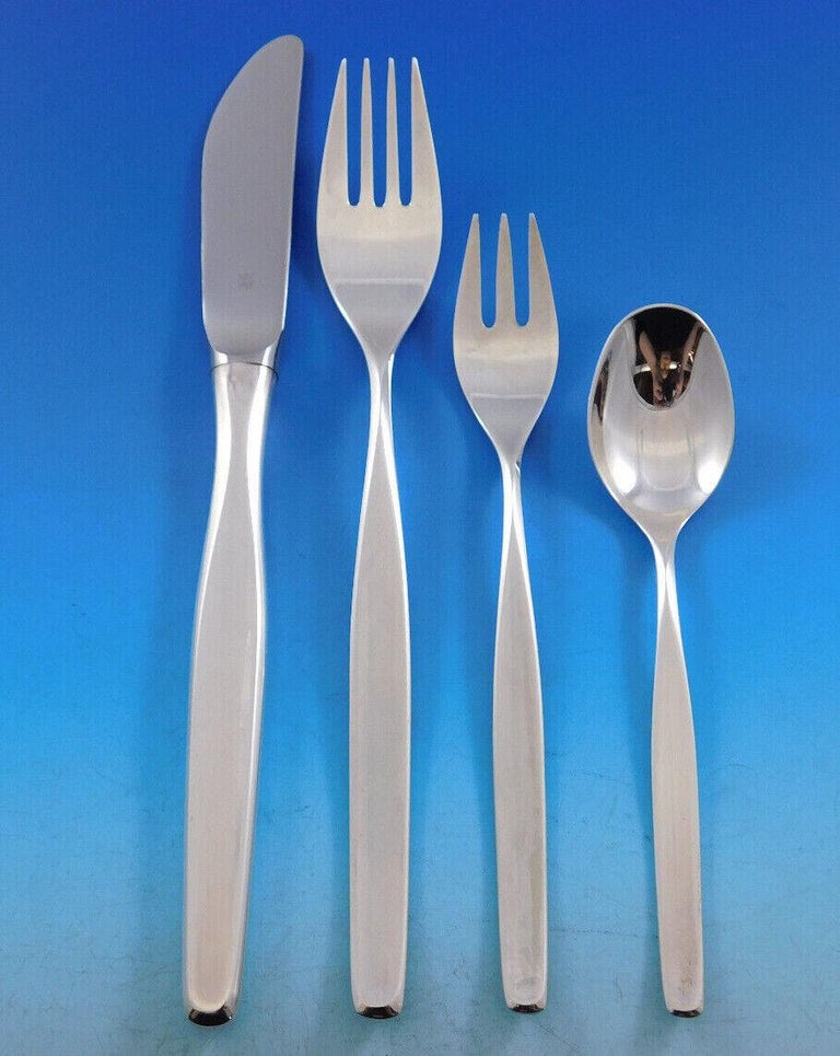 Hamburg by WMF German 800 Silver Flatware Service Set 63 Pieces Modern ...