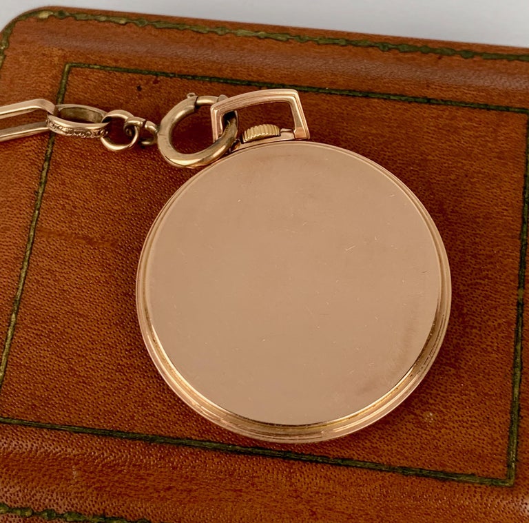 The Hamilton Watch Company 14 Karat Rose Gold Slim Pocket Watch and ...