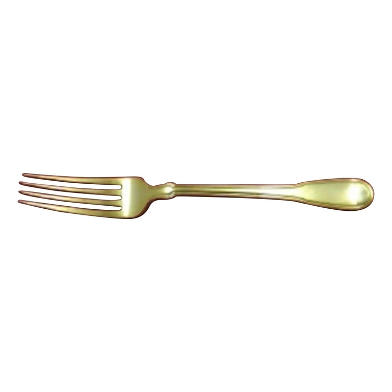 Hamilton aka Gramercy Vermeil by Tiffany Sterling Silver Regular Fork ...