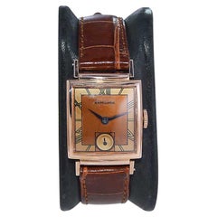 Hamilton Yellow Gold Filled Art Deco Tank Watch with Original Dial ...