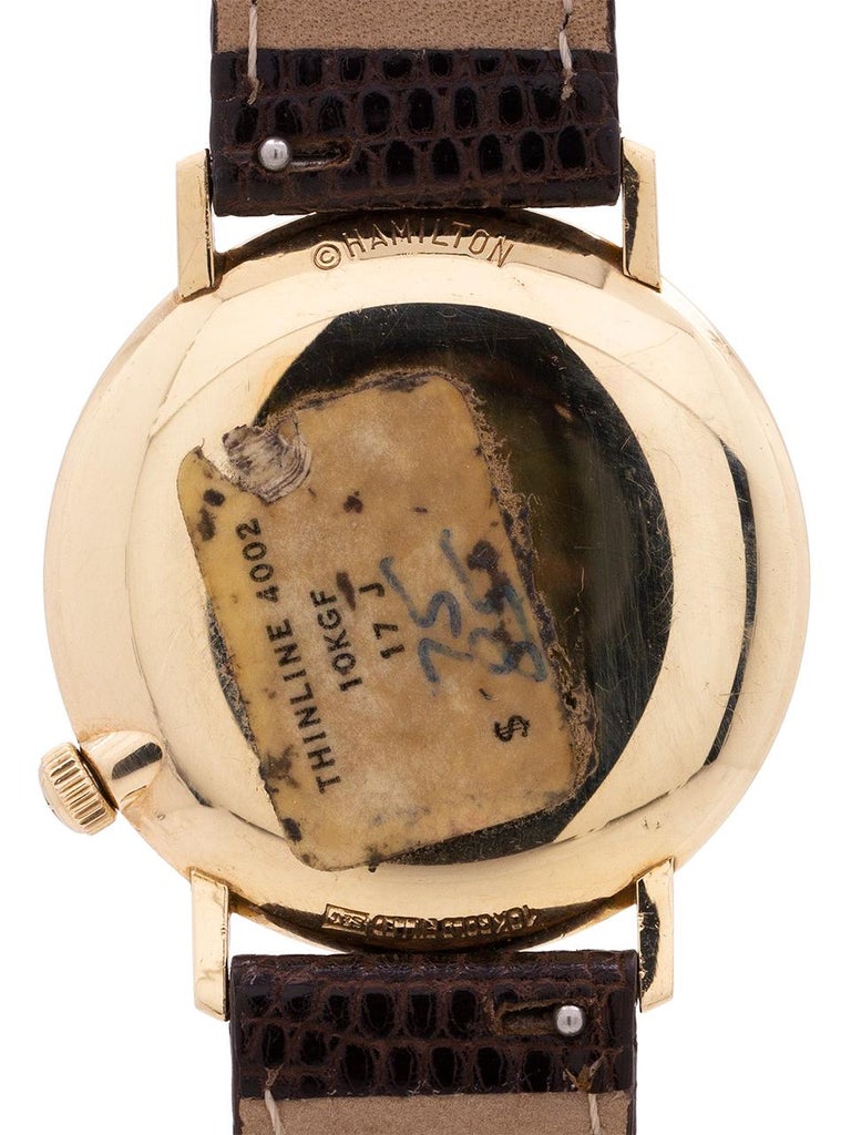 Hamilton Thinline 4002 Gold Filled Wristwatch, circa 1962 at 1stDibs
